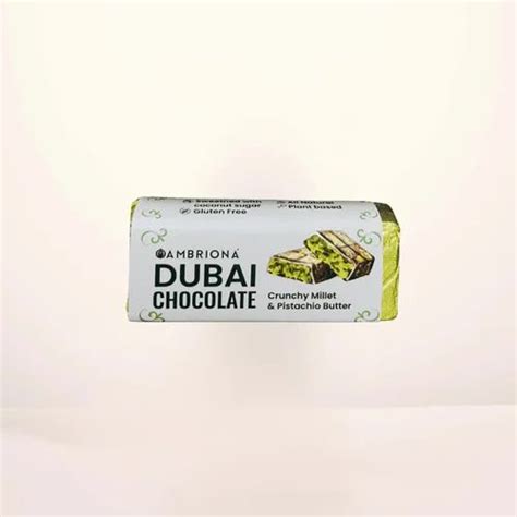 Rectangular Dubai Chocolate Crunchy Millet And Pistachio Butter