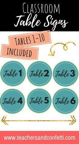 Are You Looking For Cute Table Signs To Help With Classroom Management