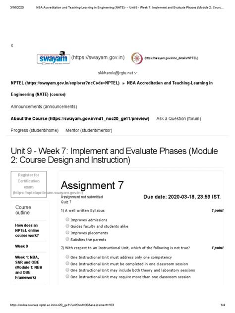 Assignment 7 Unit 9 Week 7 Implement And Evaluate Phases Module 2