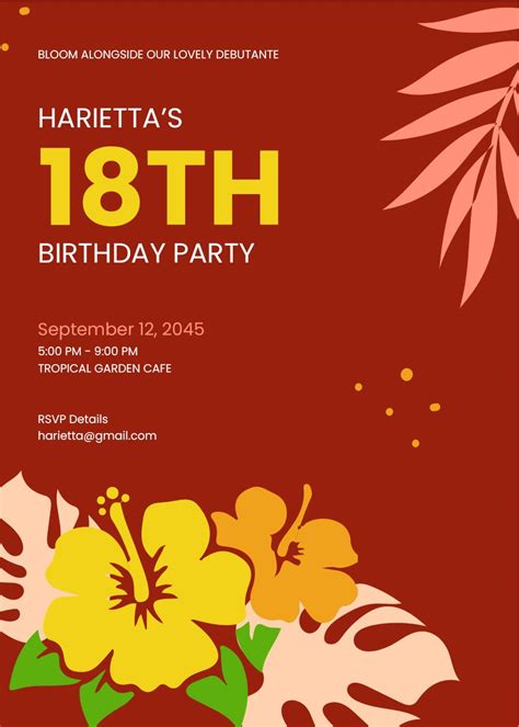 Free Luau Invitation Templates Editable And Printable