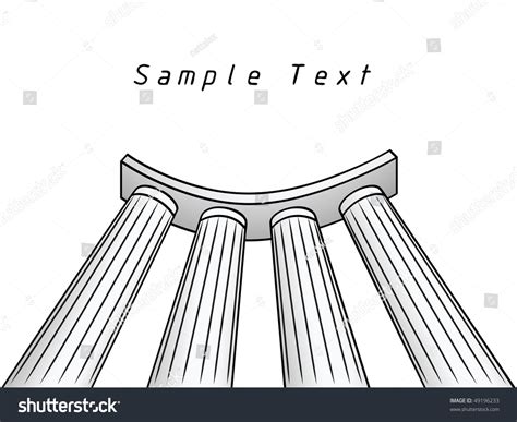 Colonnadedrawing Illustration Stock Vector Royalty Free 49196233