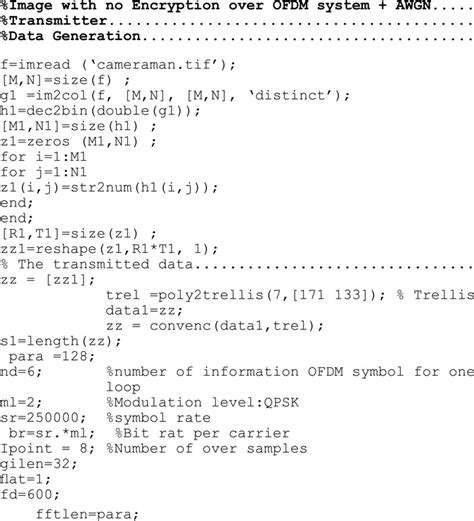 Appendix B Matlab®codes For Encrypted Image Communication Hybrid Encryption Algorithms Over