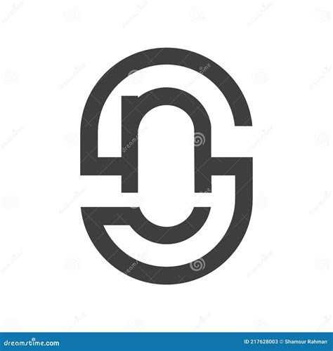 Ns Sn S Y N Abstract Initial Monogram Letter Alfabeto Logo Design Ilustración Del Vector