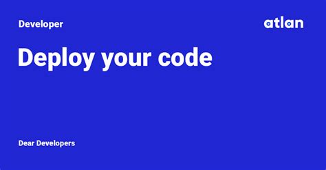 deploy your code developer