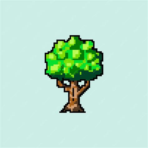 Premium Vector Pixel Art Tree Design Collection