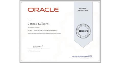 Gaurav Kulkarni On Linkedin Completion Certificate For Oracle Cloud