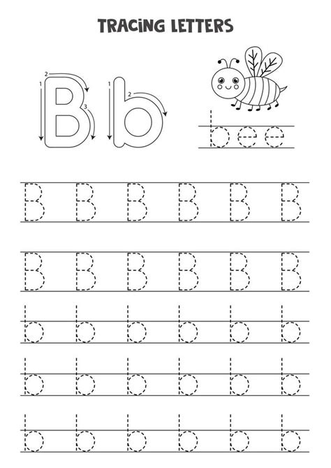 Tracing Letters Of English Alphabet Black And White Worksheet 2936663 Vector Art At Vecteezy