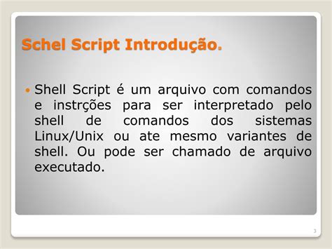 PPT trabalho introdução informatica shell script PowerPoint Presentation ID
