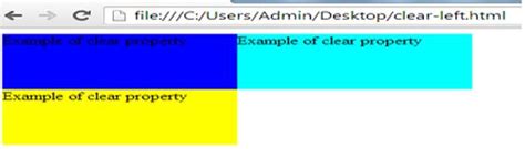 css clear property and its examples