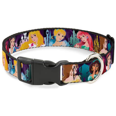 Plastic Clip Collar Disney Princess Posescastle Silhouettes Purples