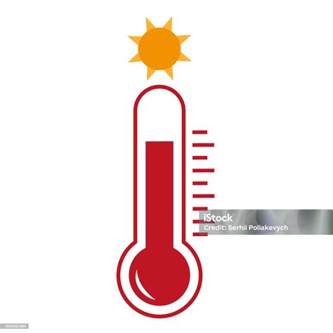 Termometer Cuaca Suhu Matahari Hangat Meteorologi Termostat Ilustrasi