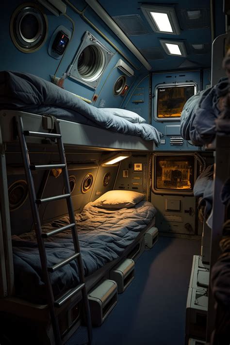 Spaceship Sleeping Quarters Spaceship Interior Futuristic Rooms