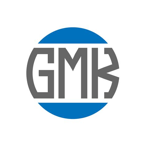 Gmk Letter Logo Design On White Background Gmk Creative Initials Circle Logo Concept Gmk