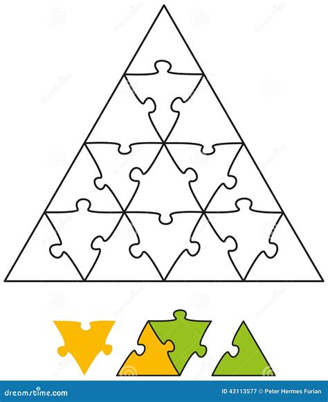 Puzzle Triangle Cartoon Vector 28347407