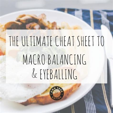 The Ultimate Cheat Sheet To Macro Balancing And Eyeballing Own Your Eating With Jason Roz