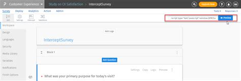 How To Embed An Intercept On My Website QuestionPro Help Document