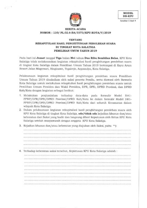 Pdf Kpu Kota Salatiga · 2019 6 19 · Model Db Kpu Lembar 3 Dari 4 Nama Dan Tanda Tangan