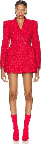 Balenciaga Double Breasted Hourglass Jacket In Red Shopstyle