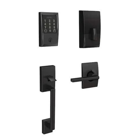 Schlage Century Matte Black Encode Smart Wi Fi Deadbolt With Alarm And