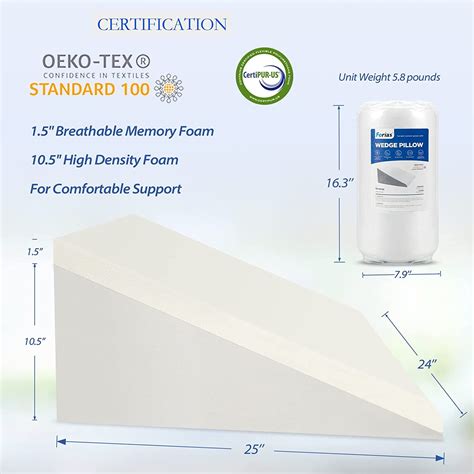 Forias Wedge Pillows 12 Bed Wedge Pillow For Sleeping Acid Reflux