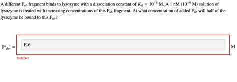 Solved A Different Fab Fragment Binds To Lysozyme With A