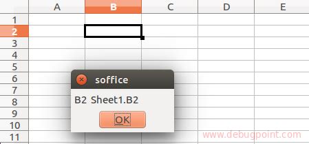 Get The Selection Cell And Range Address Using Macro In LibreOffice