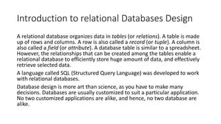 Relational Database Design Pptx