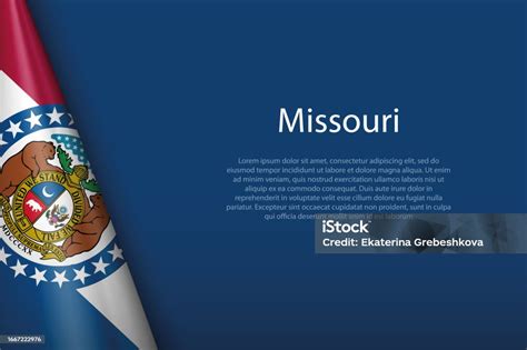 ミズーリ州アメリカ合衆国の州背景にコピー用スペースを持つ国旗 ミズーリ州のベクターアート素材や画像を多数ご用意 ミズーリ州 旗 お