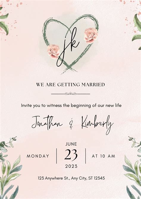 Free Custom Rustic Wedding Invitation Templates Canva