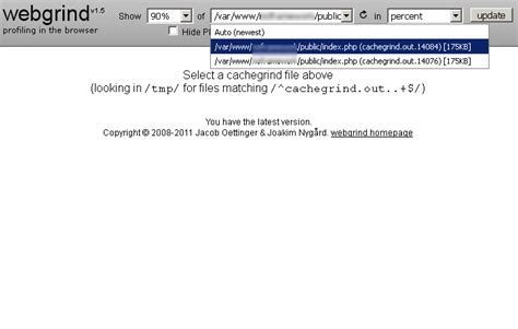 Php Webgrind Can See Cachegrind File But No Output When Using XDEBUG PROFILE Stack Overflow