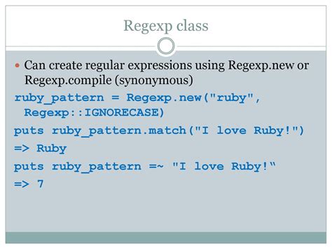 Ruby Regular Expressions Ppt Download