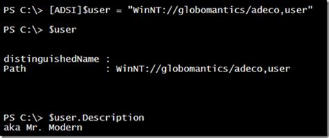 how to use powershell to make adsi queries