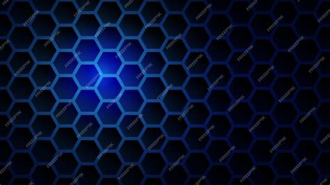 Premium Vector Abstract Futuristic Technology Background Concept Hexagon Pattern And Blue