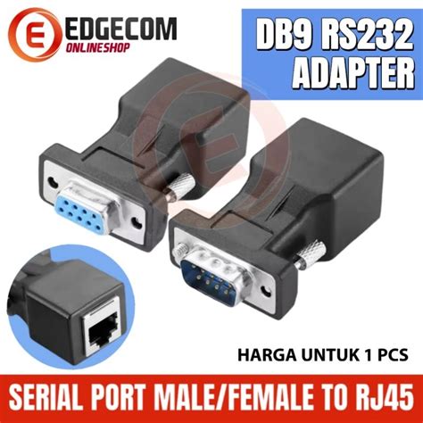 Serial Connector DB RS Male Female To RJ UTP LAN Adapter COM Shopee Malaysia