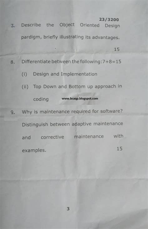 MGKVP BCA IV SEM QUESTION PAPERS 2023