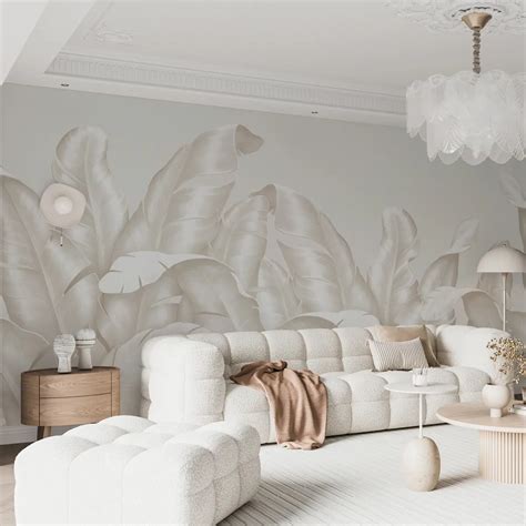 Fototapeten Klassische graue Blätter N w00019 Online Shop Uwalls de