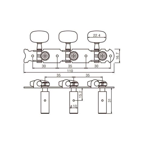 58 Classical Guitar Tuning Keys Nickel
