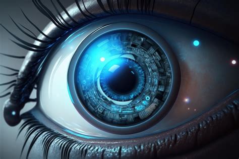 Premium Ai Image Bionic Eye Illustration Technology And Robotics