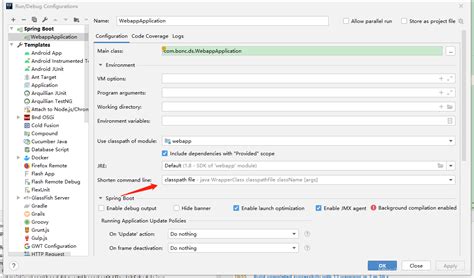 Error Running Webappapplication Command Line Is Too Long