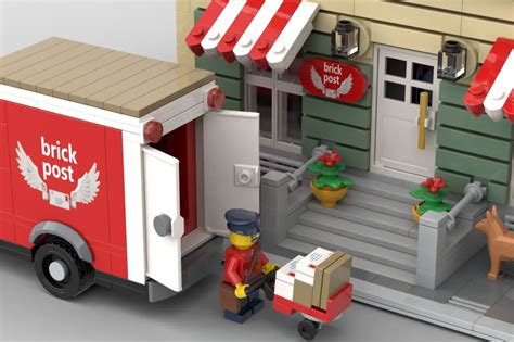 Lego Ideas Delivre Bilding Modilè Biwo Lapòs Pou Revizyon