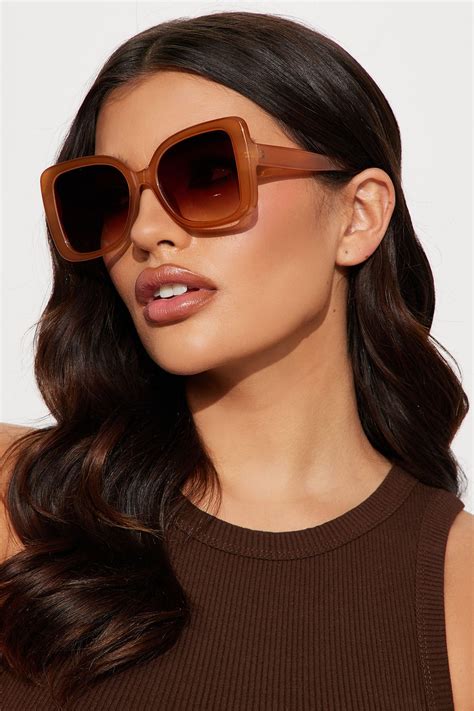 Delightful Nightlife Sunglasses Brown Fashion Nova