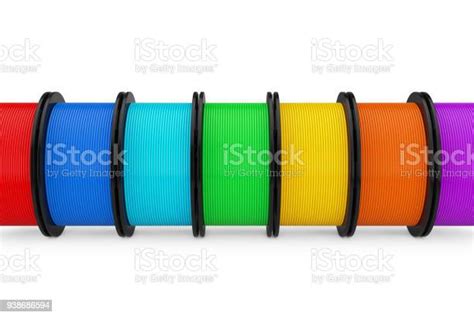 3d 프린터 컬러 필 라 멘 트 코일입니다 3 차원 렌더링 결정체에 대한 스톡 사진 및 기타 이미지 결정체 공학 교육 Istock