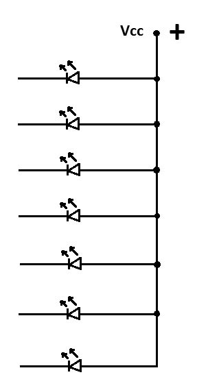 Práticas e código exemplo para display de segmentos de anodo comum Arduino Uno MIC