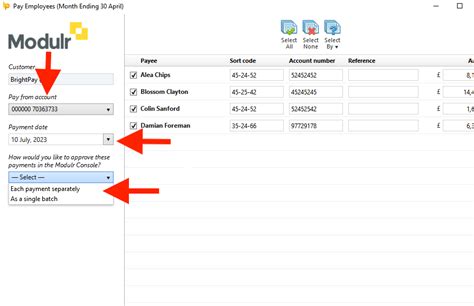 Paying Employees Using Modulr Brightpay Documentation