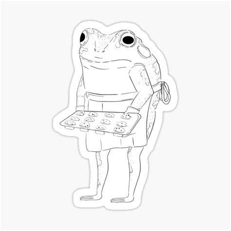 Baking Frog Sticker Baker Frog Sticker For Sale By Smokeandhoney