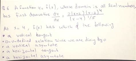 Solved Q 6 A Function Y F X Whose Domain Is All Leal