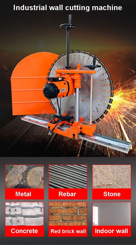 Electrical Cutters High Power Concrete Wall Saw For Door And Window Openings Heavy Duty Wall