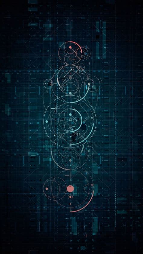 Abstract Geometric Pattern On Dark Background Wallpaper