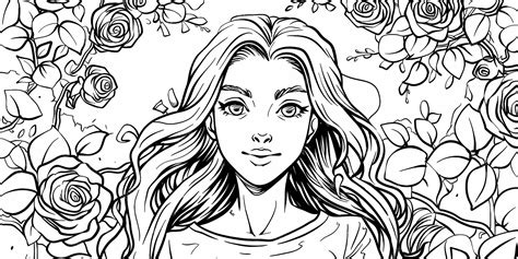 Premium Photo Adult Coloring Page Featuring A Witch