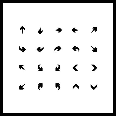 Arrows Icons Vector 23429076 Vector Art At Vecteezy